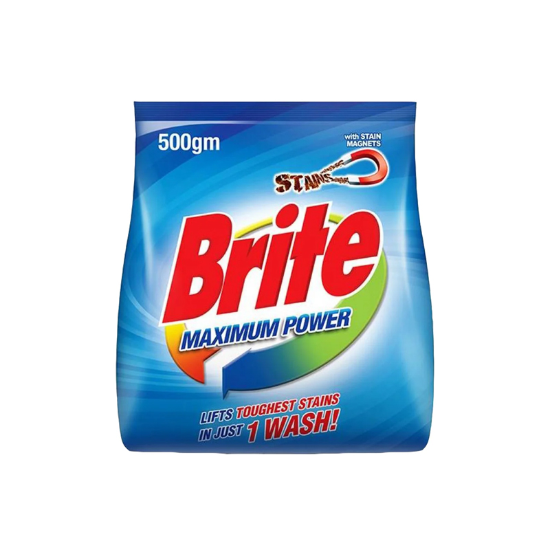 Brite Maximum Power Detergent Powder 500g - mqmart.pk