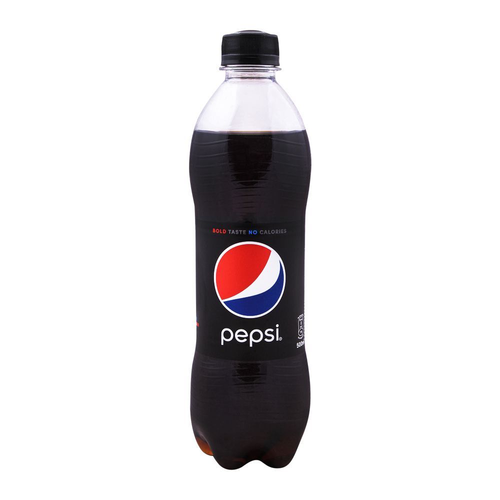 Pepsi Black, Bold Taste No Calories, Pet Bottle, 500m - mqmart.pk
